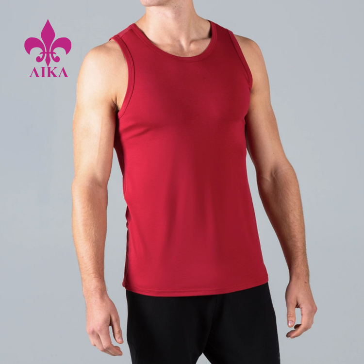 China Cotton Spandex Compression Singlet Muscle Fit Mesh Back Design ...